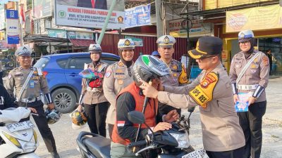 Bagikan Brosur dan Helm, Polres Bengkalis Laksanakan Ops Keselamatan LK 2025 – Radar Bintan